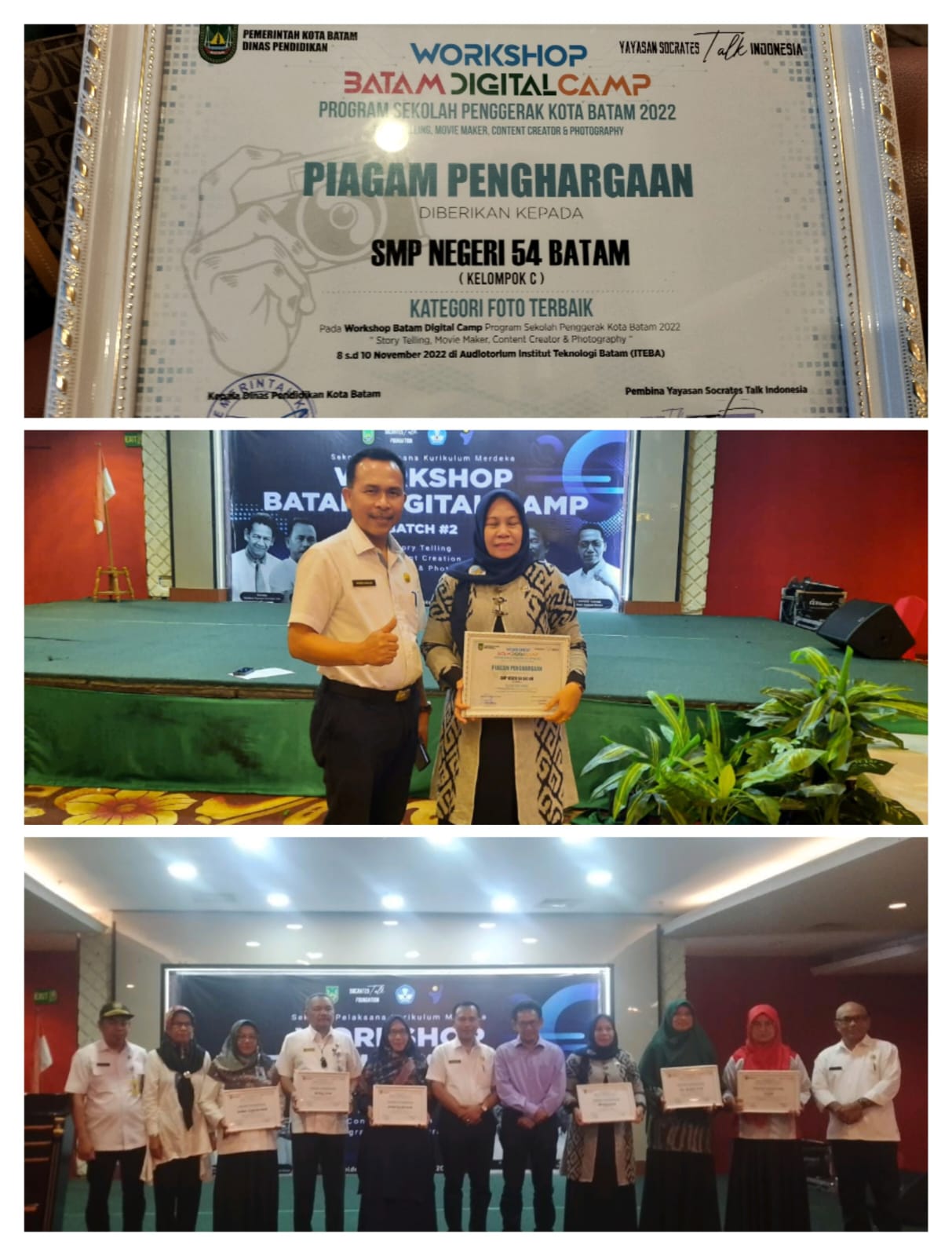 SMP Negeri 54 Batam Raih Penghargaan Kategori Foto Terbaik | SMP NEGERI ...